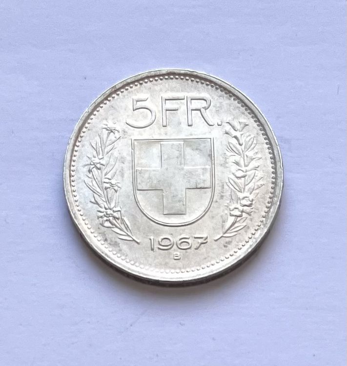 Silbermünze 5 Franken 1967, Schweiz | Kaufen auf Ricardo