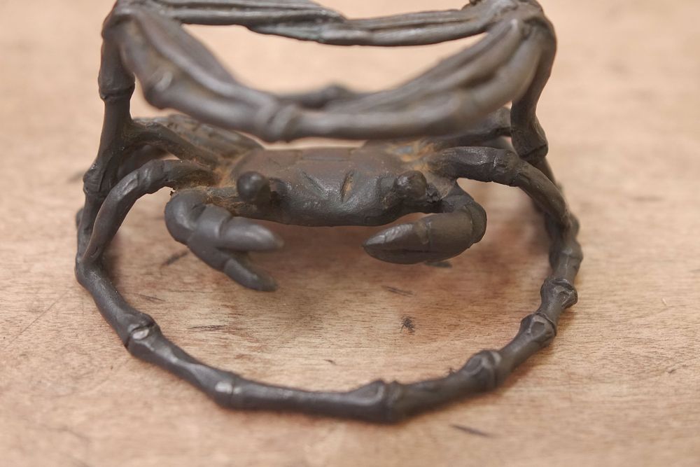 Japan Figur Untersetzerstand Bronze Krabbe (Neu (gemäss Beschreibung ...