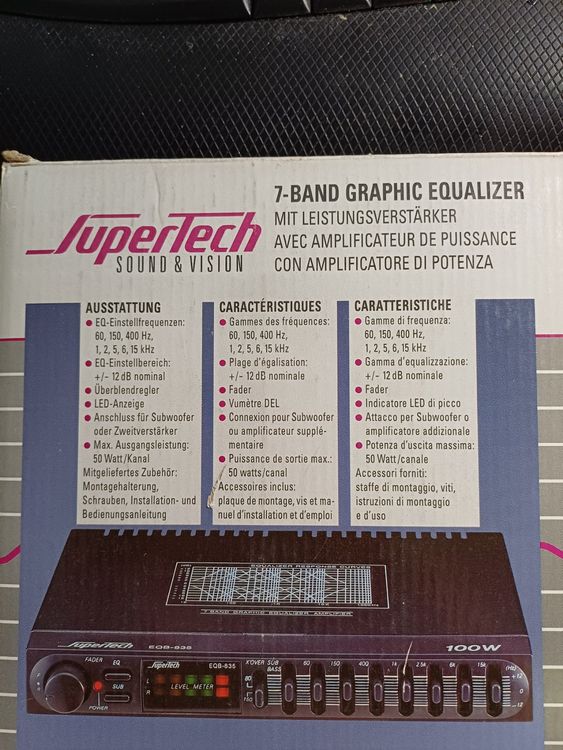 Supertech Graphic Equalizer EQB-835, 7-Band, 100W (Neu und ...