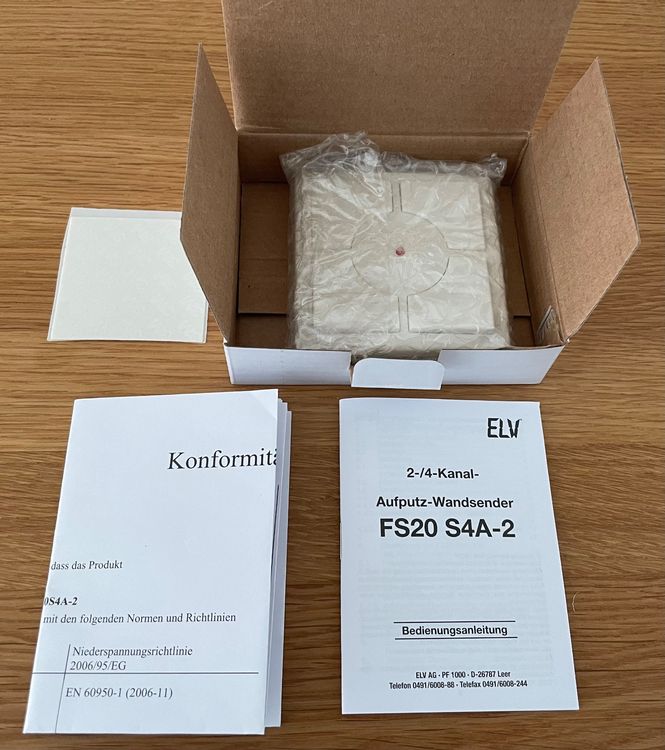 ELV FS20 S4A-2 2-/4-Kanal Aufputz Wandsender 868,35 MHz | Kaufen auf Ricardo