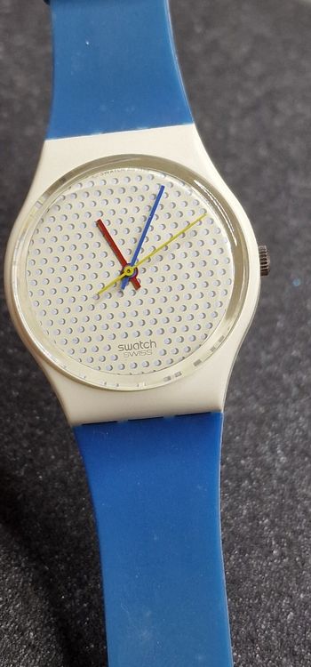 Vintage 1986 Swatch Ping Pong Blue GW106 mit neue Batterie | Kaufen auf ...