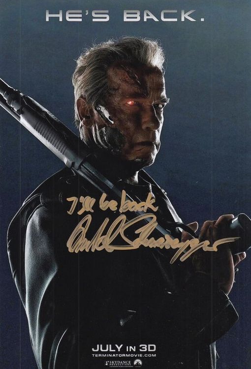 TERMINATOR Arnold SCHWARZENEGGER TOP AUTOGRAMM (Gebraucht) in Egg b ...
