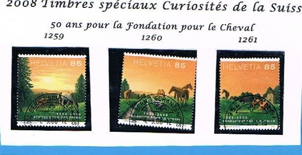 1259-1261 Briefm.Juralandschaft /50Jahre Stiftung Pferd 2008 (Neu (gemäss Beschreibung)) in ...