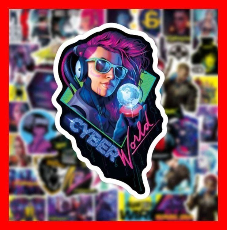 50 tlg Stickerset Cyberpunk Stickerbomb (Neuf avec emballage d'origine ...