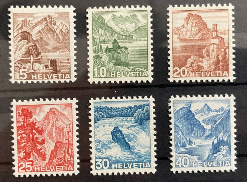 1948, Farbänderungen 'Landschaftsbilder' (**), SBK 60 Fr. (Neu (gemäss Beschreibung)) in Flawil ...