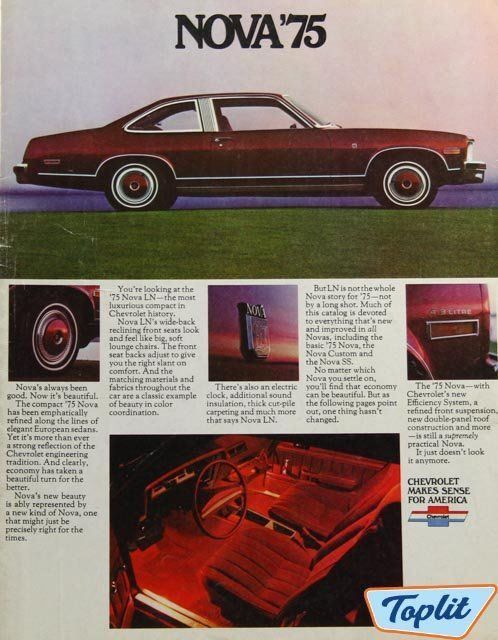 PROSPEKT CHEVROLET NOVA - MODELLE - 1975 (Gebraucht) in Unterägeri für CHF 7 – mit Lieferung auf ...