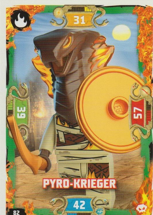 LEGO NINJAGO TRADING CARD SERIE 5 # 82 PYRO-KRIEGER (Neu (gemäss ...