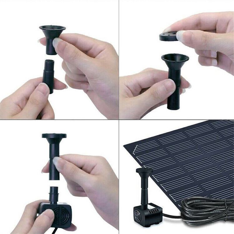 Solar Pumpe Spring Gartenbrunnen Brunnen Fontäne mit Akku (Neu (gemäss Beschreibung)) in ...