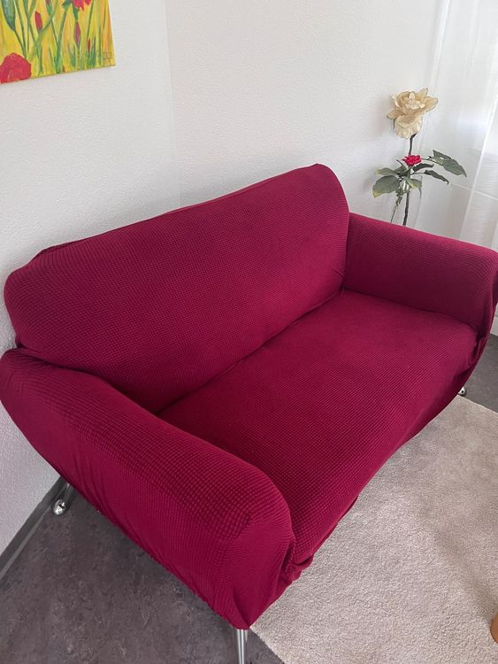 2er Sofa rot (Gebraucht) in Hedingen für CHF 30 – nur Abholung auf ...
