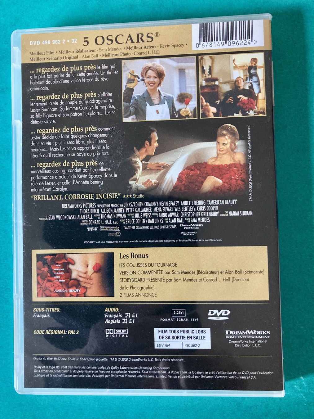 American Beauty (fr-eng) Kevin Spacey, Annette Bening (D'occasion) à ...