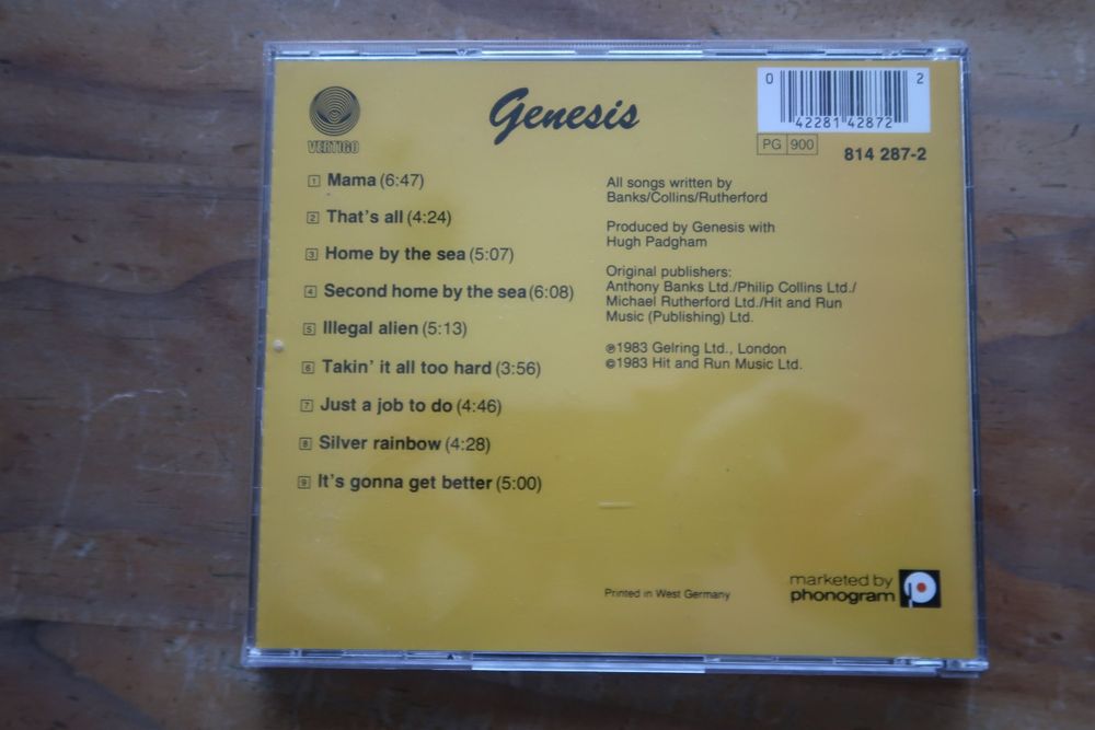 GENESIS - ST - mit MAMA - PHIL COLLINS - CD (Gebraucht) in Basel für CHF 4 – mit Lieferung auf ...