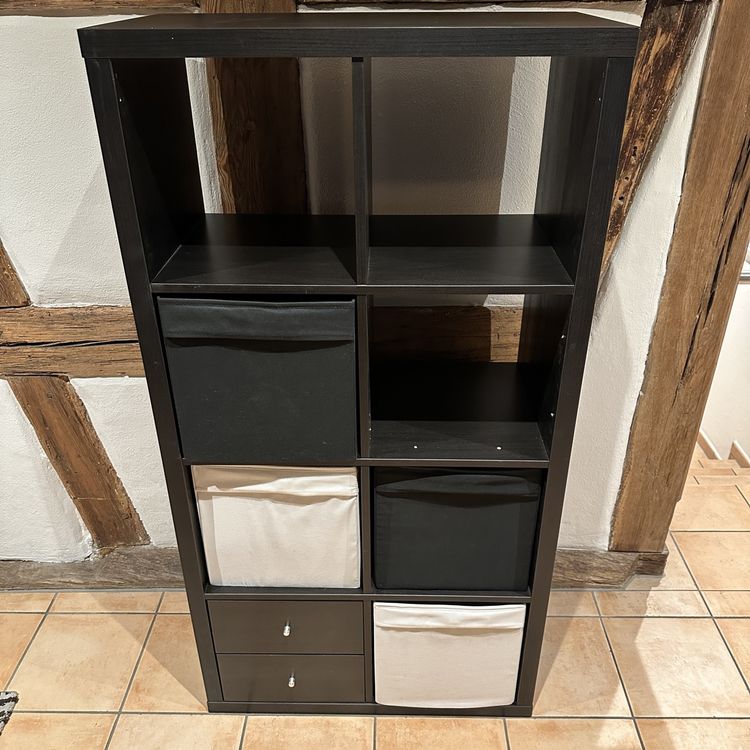 IKEA Kallax Regal 147x77cm inkl. Schublade und Boxen | Kaufen auf Ricardo
