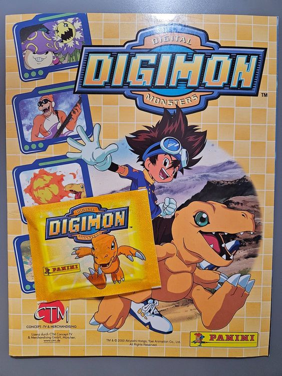 Panini Digimon Leeralbum inkl. Stickertüte (Jahr 2000) (Neu (gemäss ...