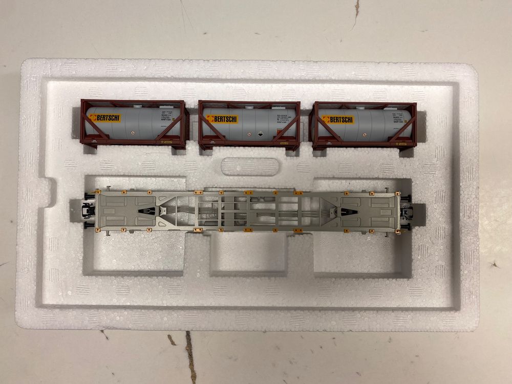 Märklin 47097 - Containertragwagen Sgnss - Bertschi (Gebraucht) in ...
