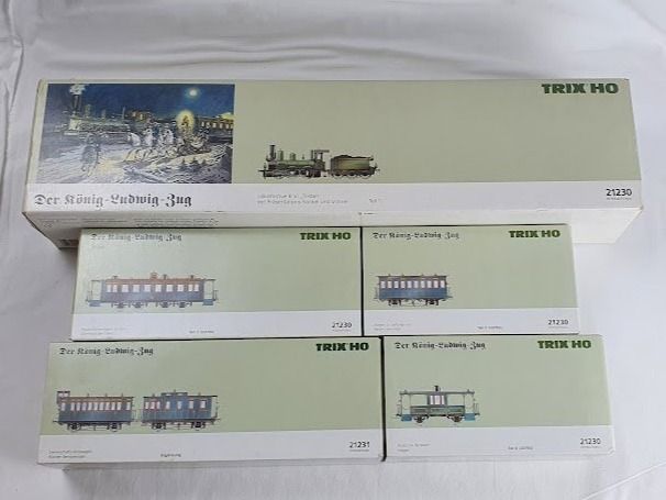 Trix 21230 + 21231 Zugset “König-Ludwig-Zug” Teil 1-4 OVP (Gebraucht ...