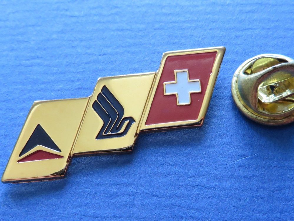 PIN PIN'S AIRLINES DELTA SINGAPORE SWISS SWISSAIR AVIATIK (Gebraucht ...