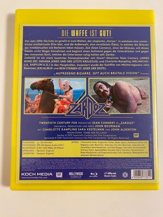 Zardoz - mit Sean Connery - Blu-Ray - Kultklassiker (Gebraucht) in Zürich für CHF 7.9 – mit ...
