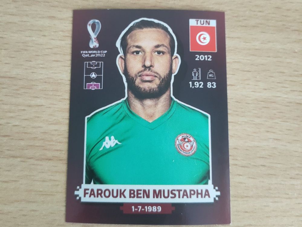 WM 2022 in Qatar TUN Nr. 4 FAROUK BEN MUSTAPHA (Neu (gemäss Beschreibung)) in Hildisrieden für ...