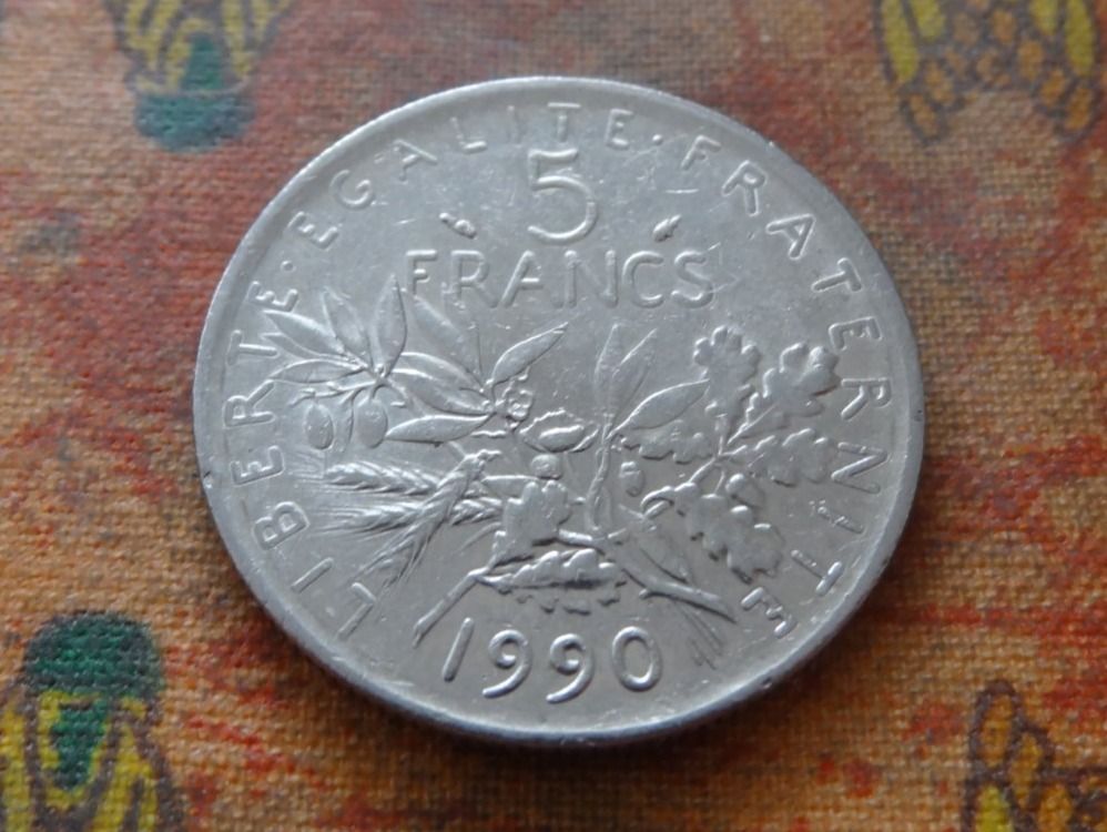 FRANCE 5 Francs 1990 (Gebraucht) in Romanel-sur-Lausanne für CHF 0.5 ...