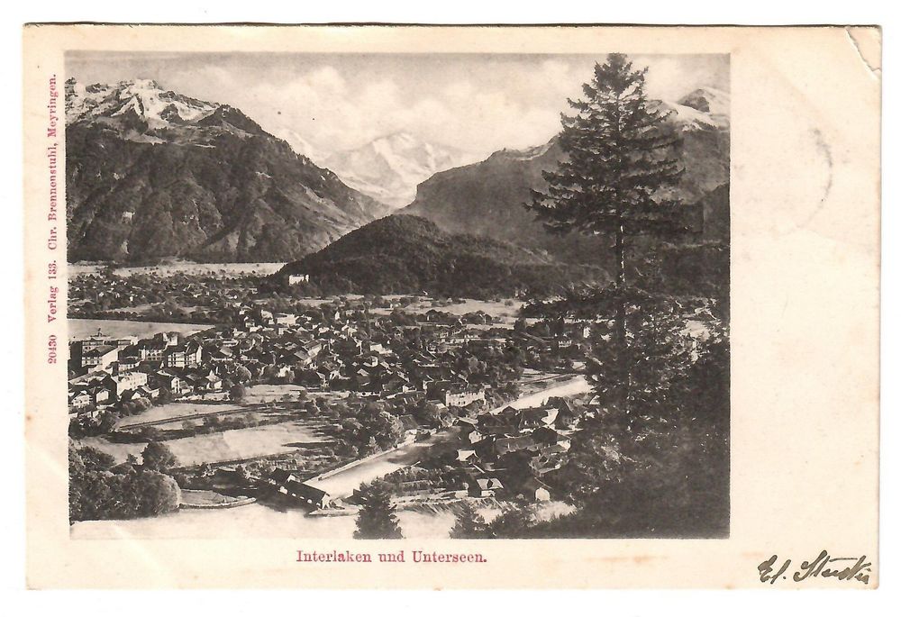 Postkarte von Interlaken und Unterseen von 1900 | Kaufen auf Ricardo