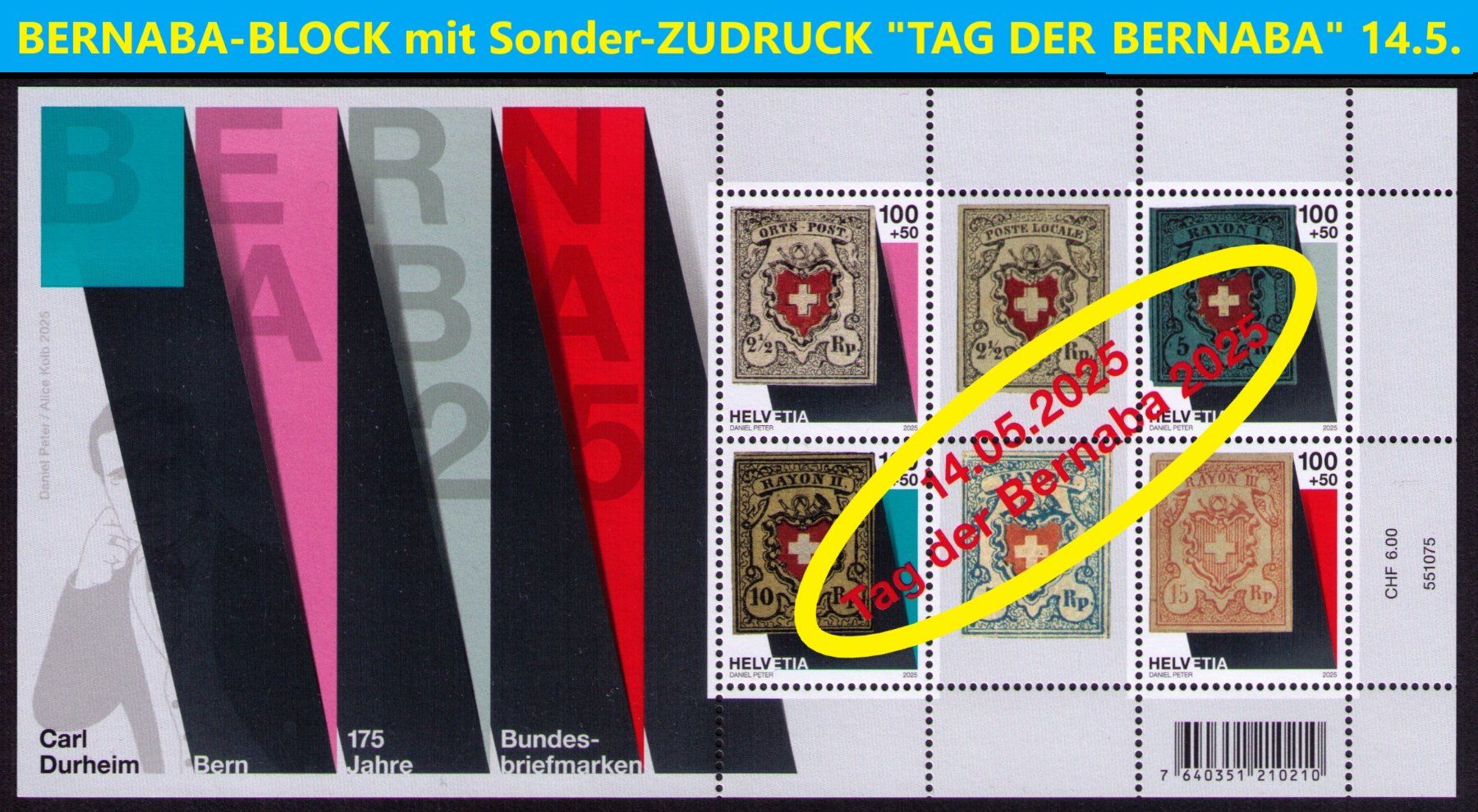2025_BERNABA-BLOCK mit Sonder-ZUDRUCK "TAG DER BERNABA"14.5. (Neu ...