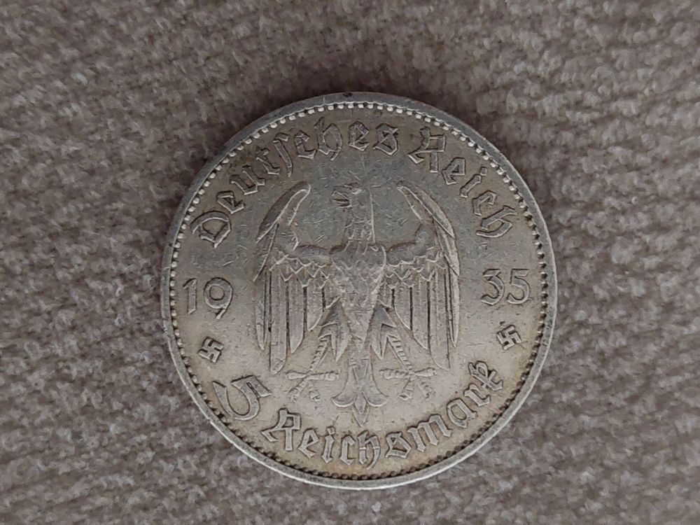 5 REICHSMARK 1935 SILBERMÜNZ 13,890 GRAMM 900er SILBER | Kaufen auf Ricardo