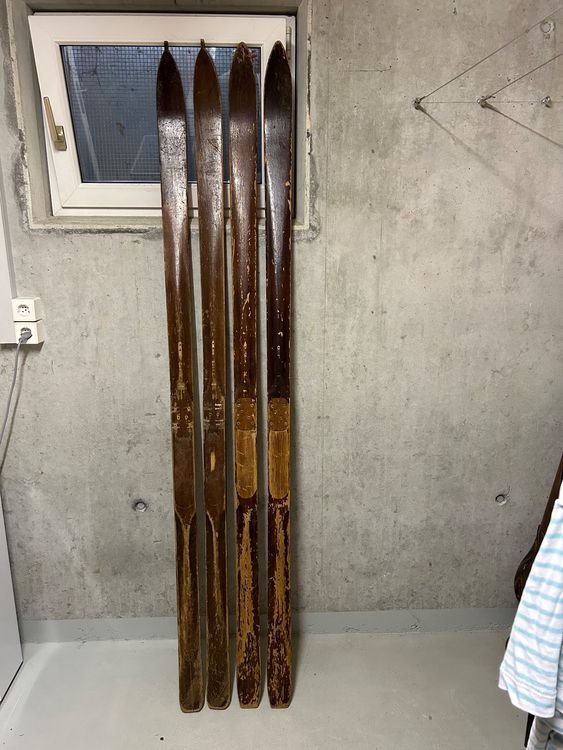 2 Paar alte Holzski ab 1.- Franken.Antike Skis. | Kaufen auf Ricardo
