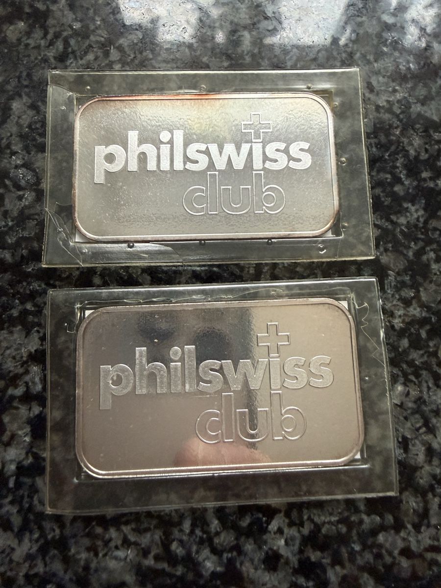 Philswiss Club Silberbarren, 2 Stk, je 1 oz, 999 Finesilver (Neu ...