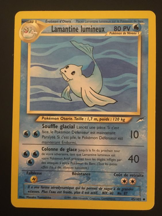 Pokémon Neo Destiny (2002): Lamantine lumineux 45/105 FR (Gebraucht) in ...
