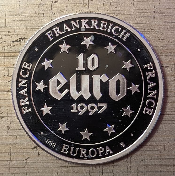Seltene 10 Euro Silbermuenze Frankreich 1997 - Top Zustand! (Neu ...