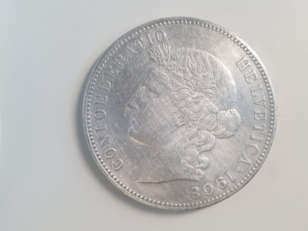 5 Franken 1908 Top qualité =SELTENER ZUSTAND - Poste A+ | Kaufen auf ...