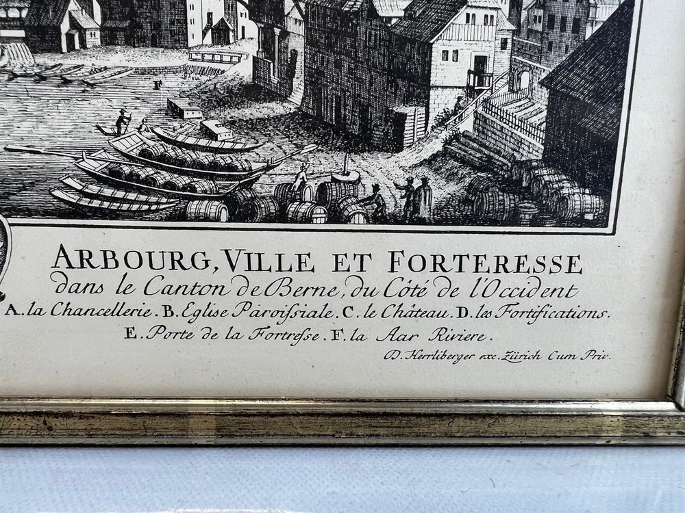 Antike Bern Stich um 1756 Echtgoldrahmen (Gebraucht) in Neuhausen am Rheinfall für CHF 25 – mit ...