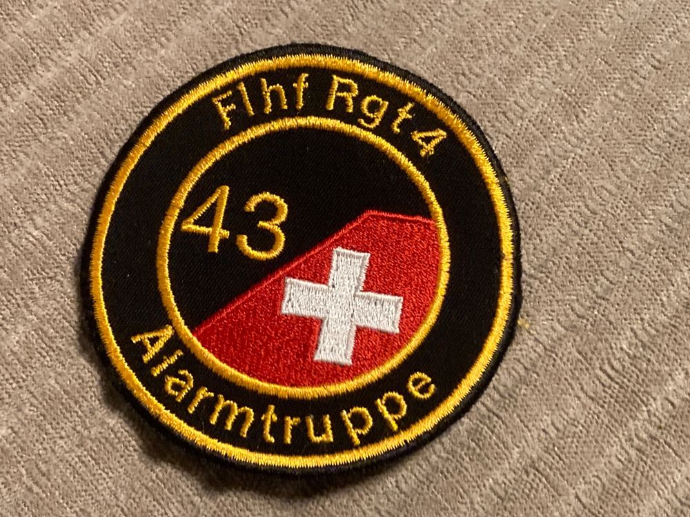 Badge: Flhf Rgt 4 - Alarmtruppe 43 - Schweizer Armee (Gebraucht) in ...