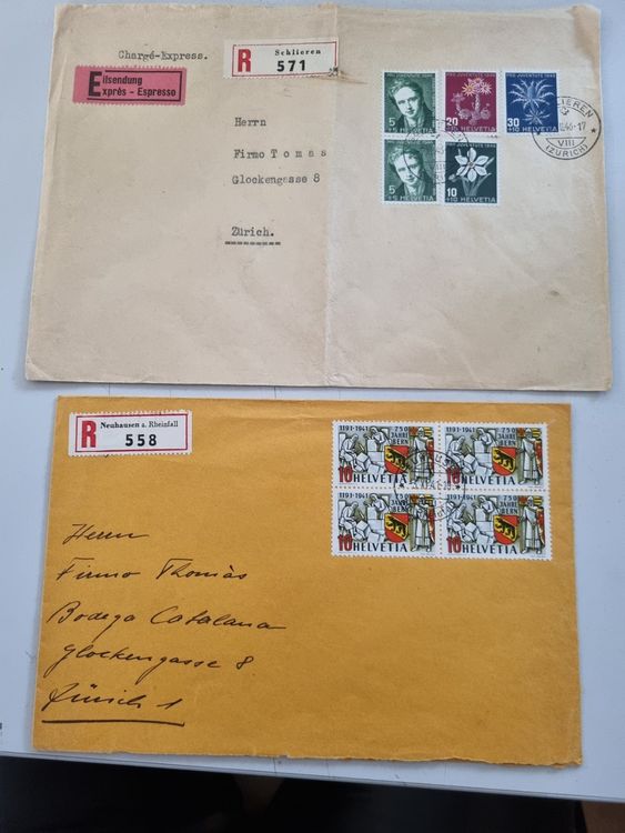 8 grosse Briefe (davon 1x mit Zensur Wehrmacht) (Gebraucht) in für CHF ...