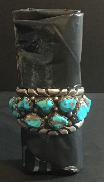 Designer Silber Armreife mit Türkis Stein | Kaufen auf Ricardo