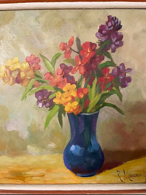 Ölgemälde von Blumen in Vase / Signiert von R.Magenirth (Gebraucht) in Basel für CHF 30 – nur ...