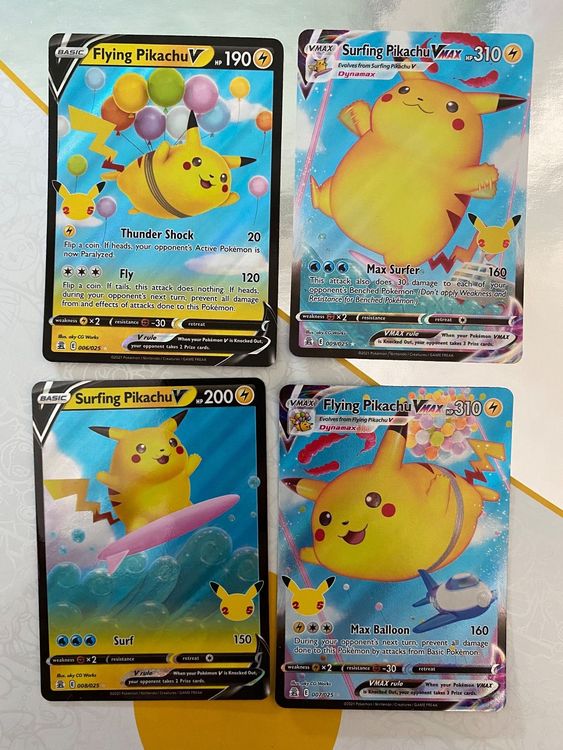 Pokemon Celebrations 25th Pikachu Surfing/Flying V & Vmax | Kaufen auf ...