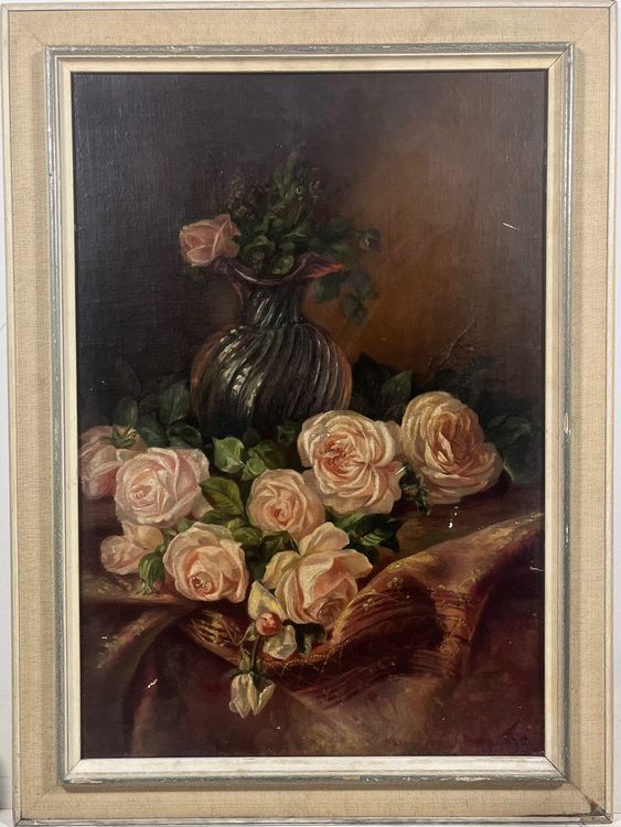 Antike Stilleben Gemälde, mit Rosen Monogrammiert (Gebraucht) in Root für CHF 20 – mit Lieferung ...