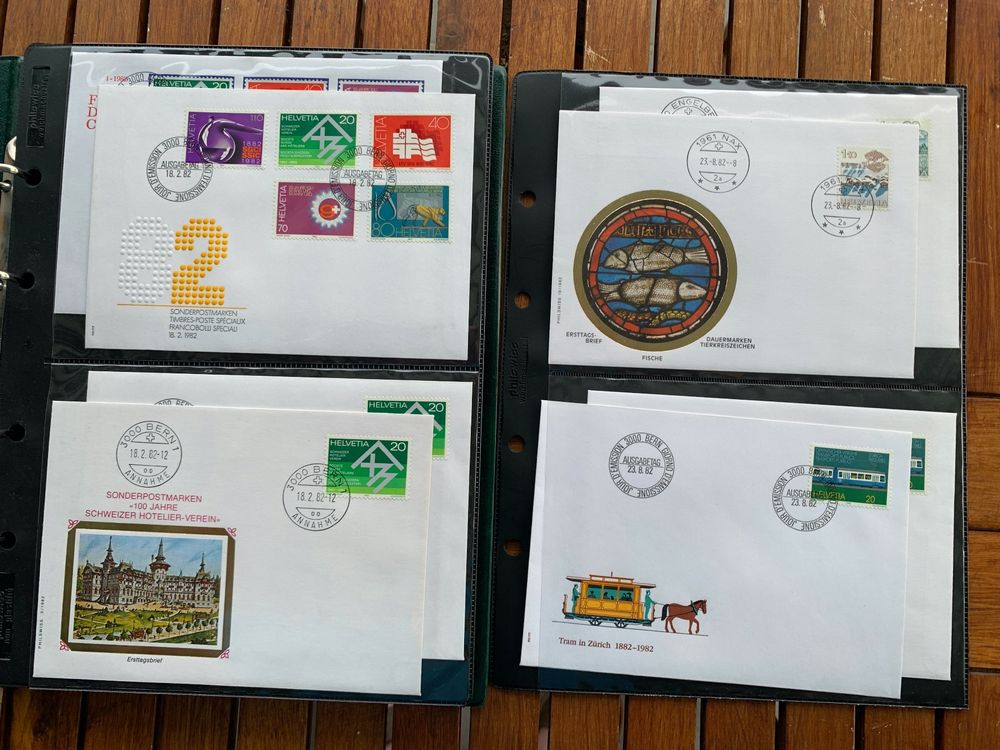 1982 - Classeur 81 FDC - mit Einzelmarken - avec tbr isolés (Neu (gemäss Beschreibung)) in ...