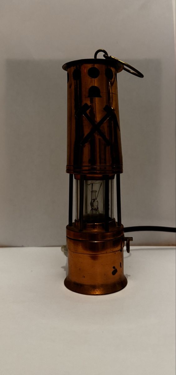 Lampe décorative style lampe de mineur en métal cuivré (Gebraucht) in ...