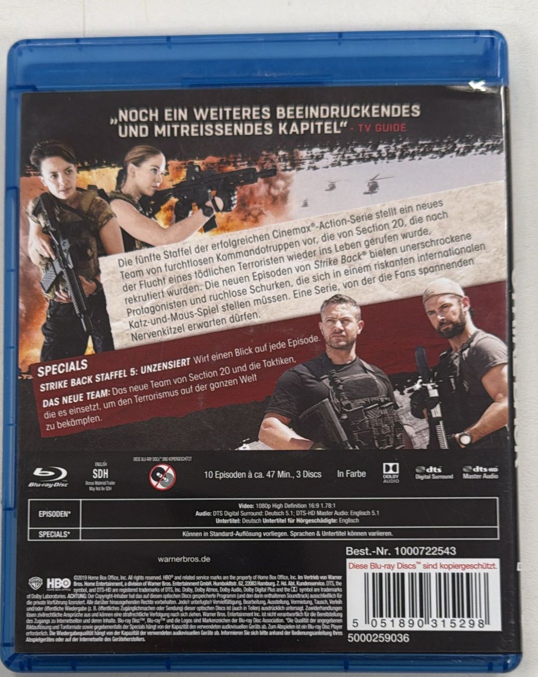 STRIKE BACK - DIE KOMPLETTE STAFFEL FÜNF BLU RAY (Gebraucht) in Zürich ...