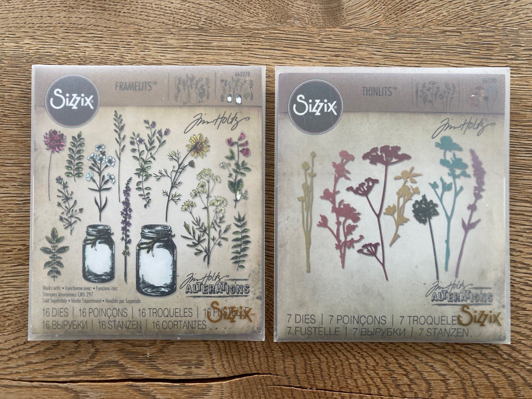 Original Sizzix Tim Holtz Thinlits Stanzformen-Set Nr. 6 (Gebraucht) in ...