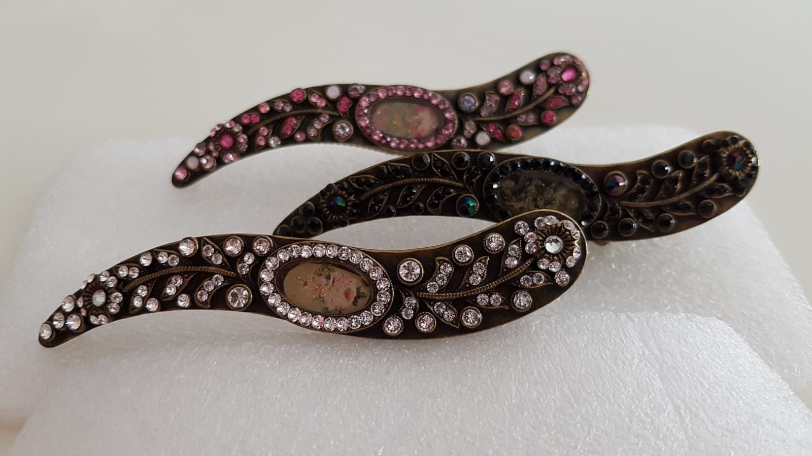 Haarspange Michal Negrin 9cm 3Farben Swarovski Steinen. | Kaufen auf ...