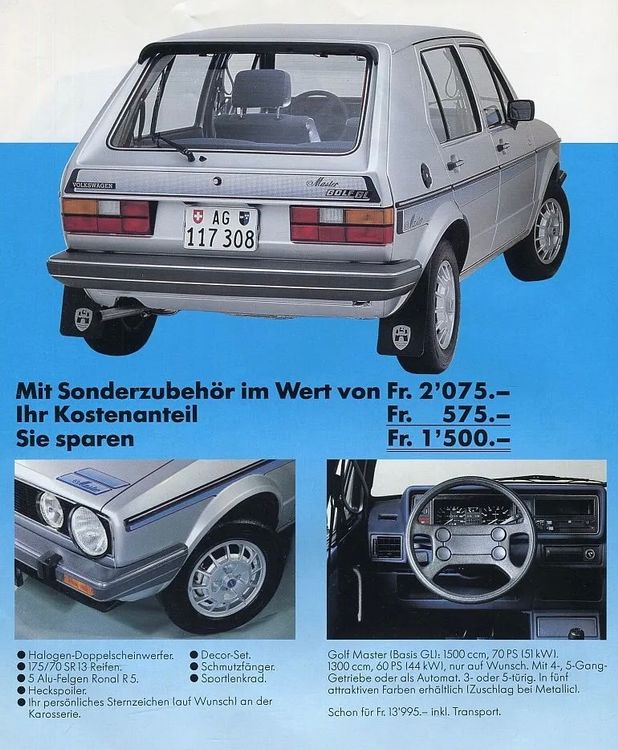 VW Golf 1 GX Royal Felgen Ronal R5 Kleeblatt 5x13 (Gebraucht) in Büren ...