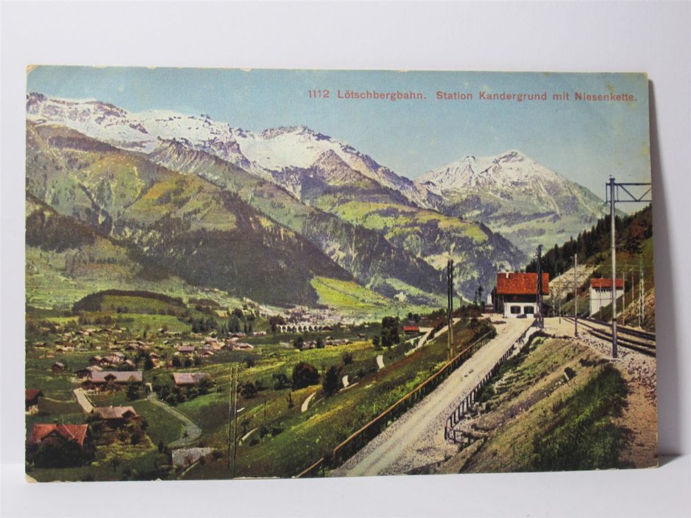 AK Lötschenbergbahn St. Kandergrund 1922 | Kaufen auf Ricardo