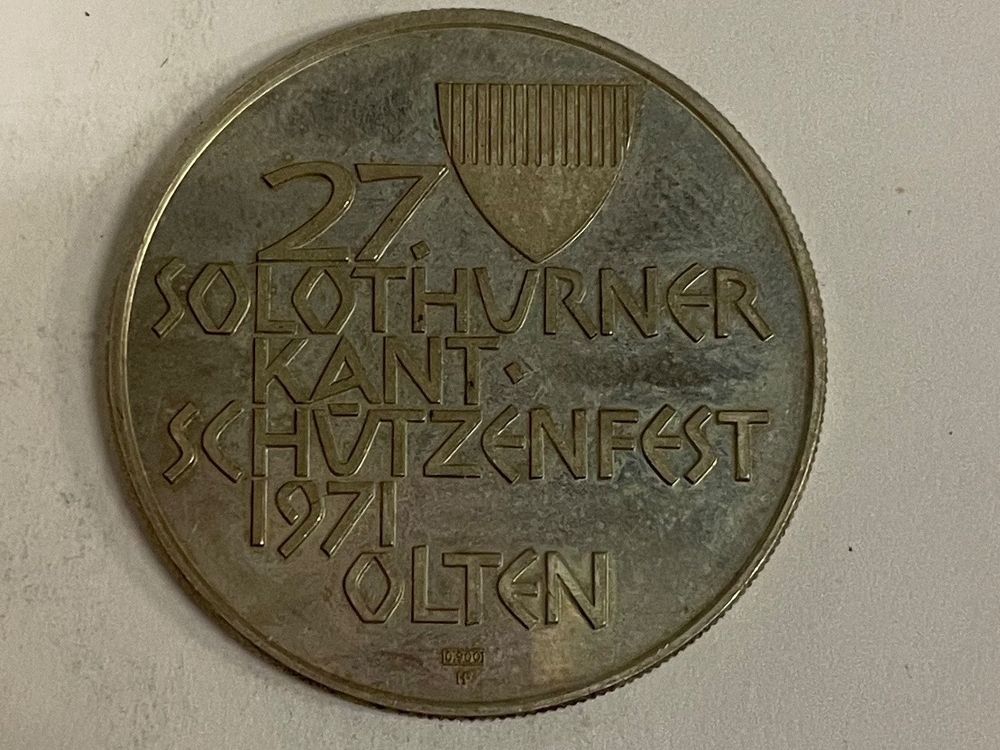 SCHÜTZENFEST KANTONAL SOLOTHURN OLTEN 1971 SILBER (Gebraucht) in Muri für CHF 5 – mit Lieferung ...