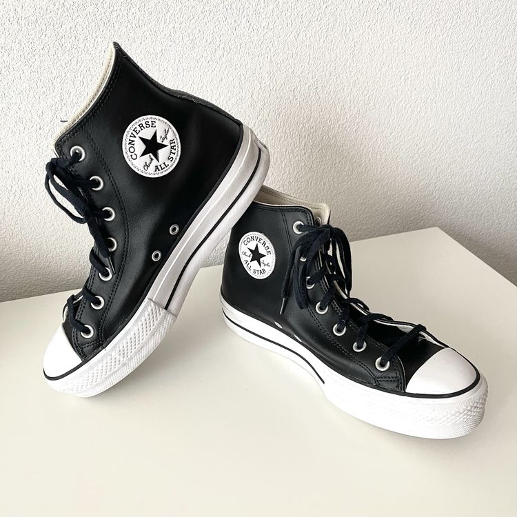 Converse Chucks All Star Lift Leder Schwarz Gr. 41 Top! (Gebraucht) in ...