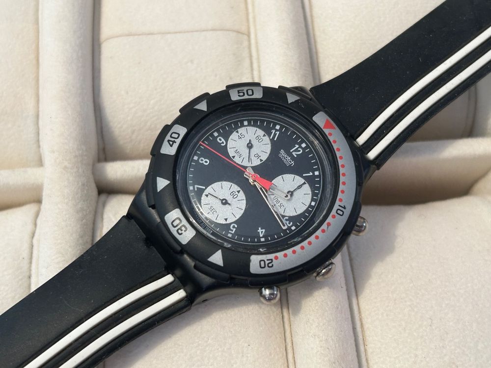 Montre Swatch chronographe 43mm fonctionne 1998 (Gebraucht) in Delemont ...