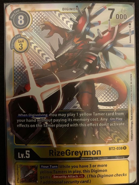 Digimon TCG RizeGreymon AA BT2-038 (Neu (gemäss Beschreibung)) in ...