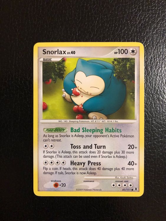 Platinum Rising Rivals Snorlax 81/111 Ab 1 (Gebraucht) in Paradiso für ...